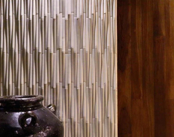 Walls | Sandstone Mint Crescent Interlock Cladding