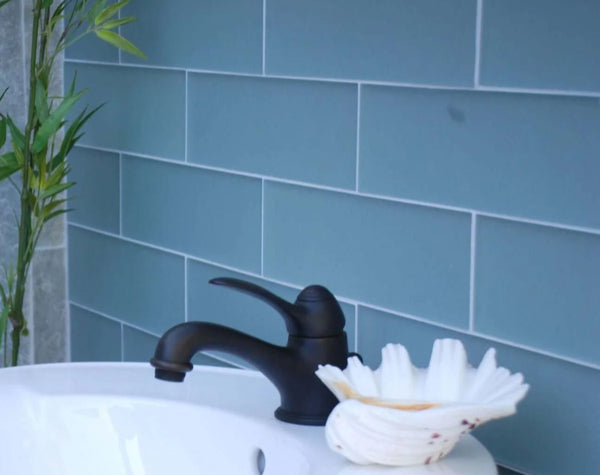 Bathroom | Azure Glass Strand Tile