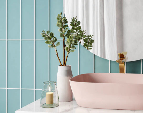 Bathroom | Azure Glass Essentials 12x3.5 Tile