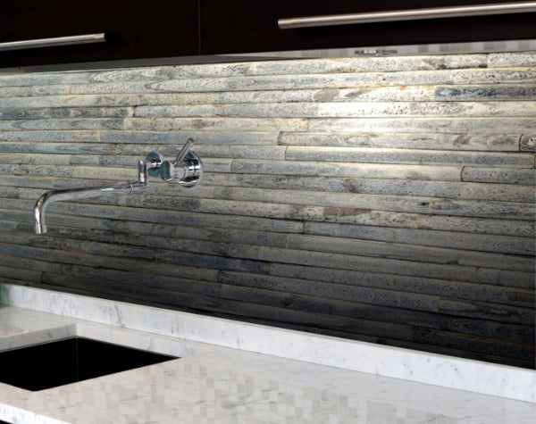 Kitchen | Silver Quartzite Crescent Interlock Cladding