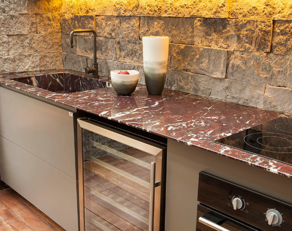 Kitchen Rosso Fiorentino Quartzite Slab