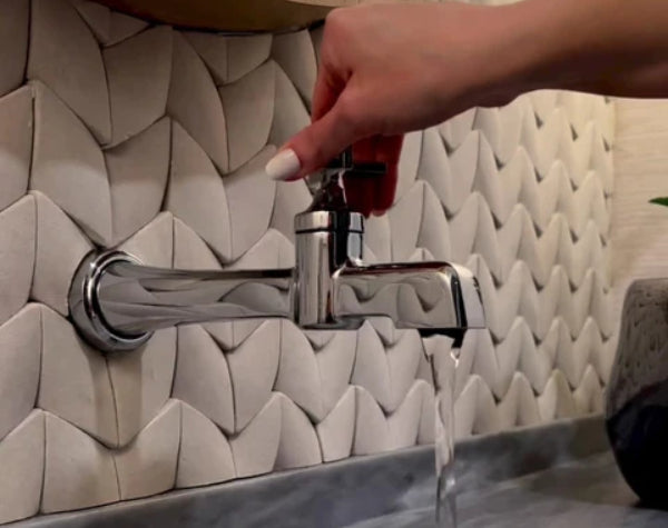 Bathroom | Sandstone Mint Paragon Chevron Cladding