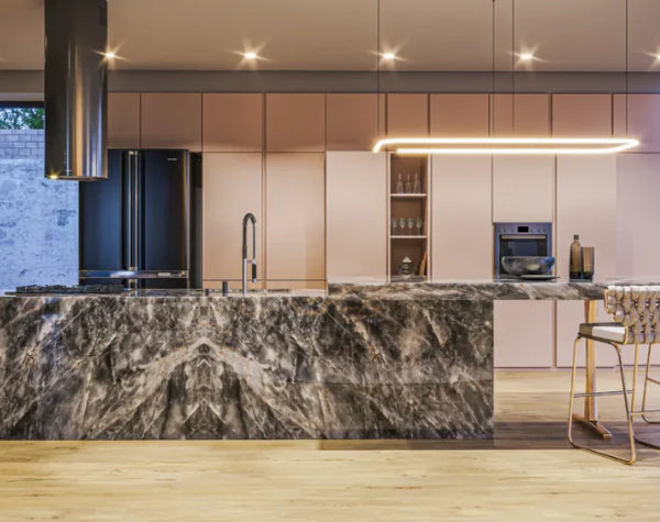 Kitchen Crystal Lake Quartzite Slab