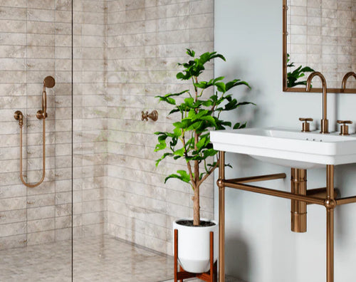 Bathroom | Volcano Grey Marble Classic II Square Mosaic