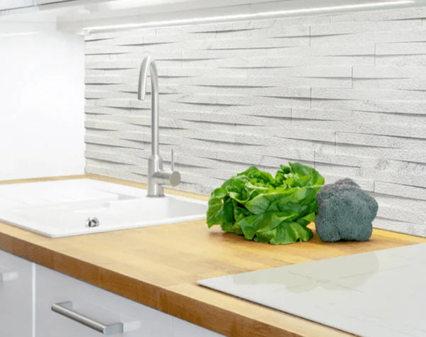 Kitchen | Moonlit Marble Interwoven Panel Cladding