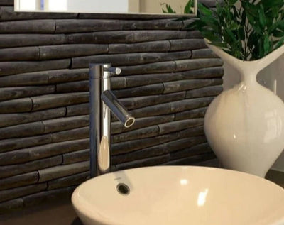 Bathroom Sutra Black Slate Crescent Mini Interlock Cladding