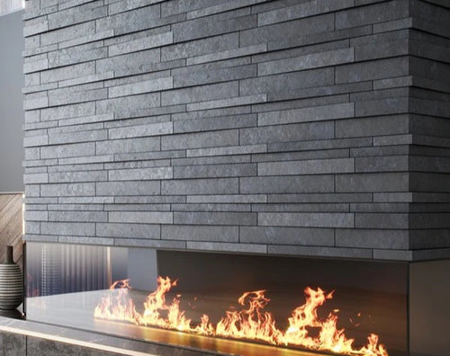 Fireplace | Sutra Black Slate Parallels V Cladding