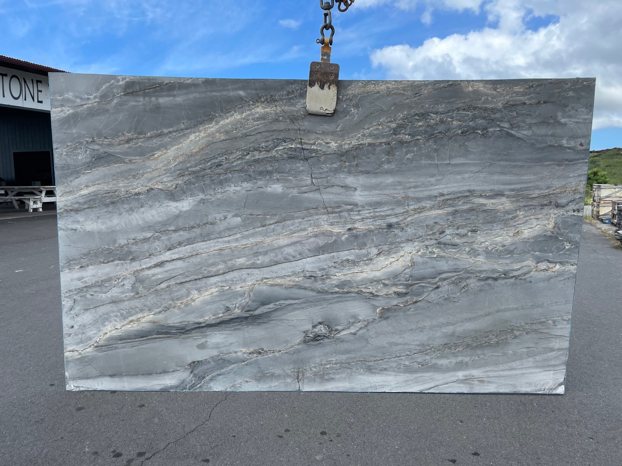 PLATINUS SILVER Quartzite Polished Slab - Hawaii Stone