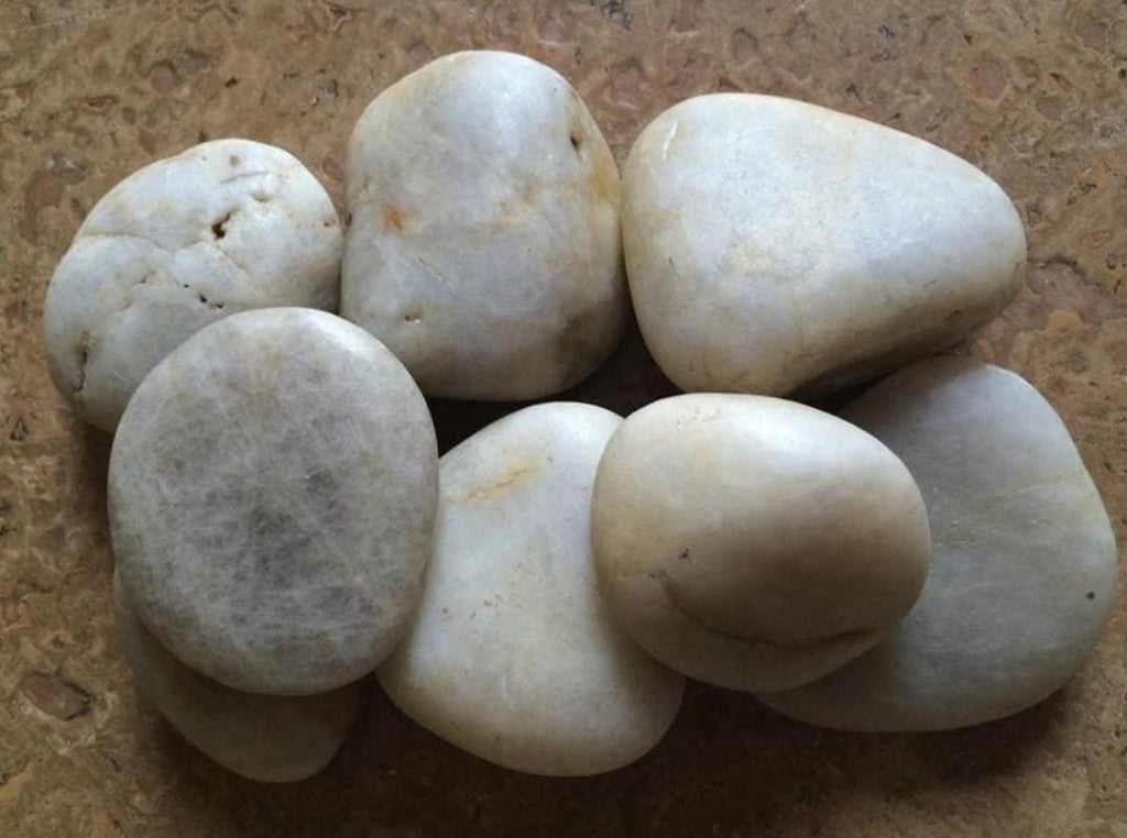 MAUNA KEA SNOW Natural Tumbled Garden Pebbles - Hawaii Stone
