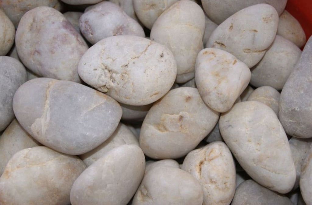 MAUNA KEA SNOW Natural Tumbled Garden Pebbles - Hawaii Stone