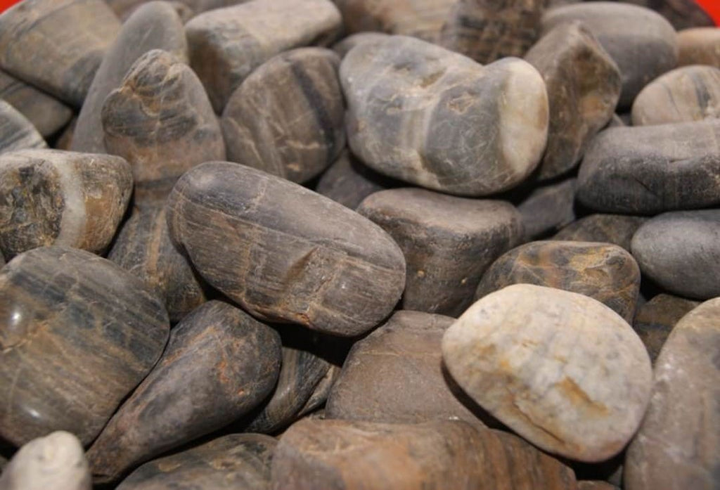 TIGER WOOD Natural Tumbled Garden Pebbles - Hawaii Stone