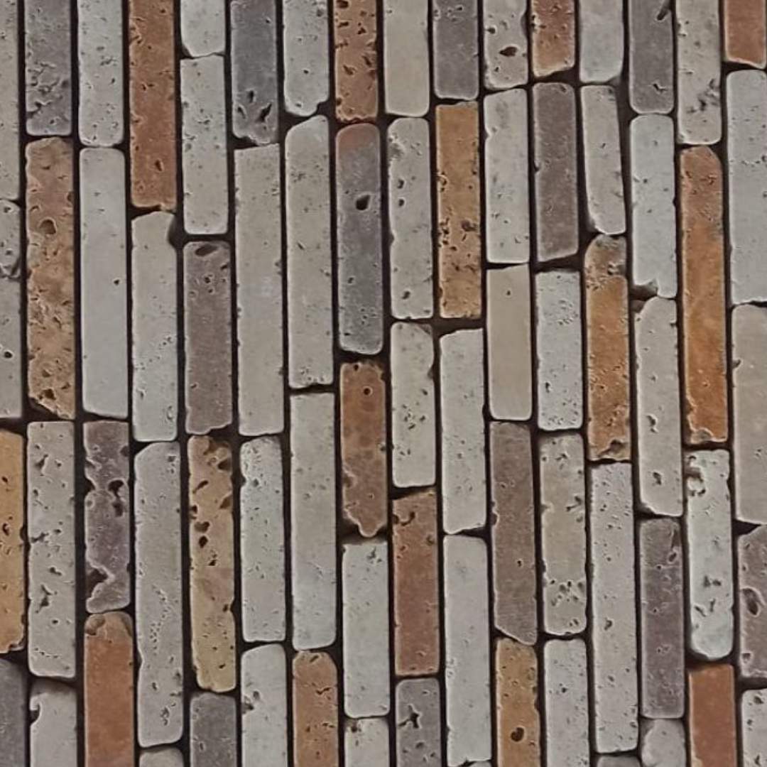 MIX COLOR String Tumbled Mosaic - Hawaii Stone