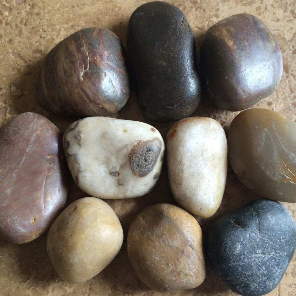 FIJI MIXED Natural Tumbled Garden Pebbles - Hawaii Stone