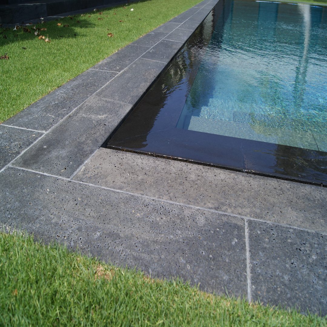 PUKA LAVA GREY Brushed Pool Coping - Hawaii Stone