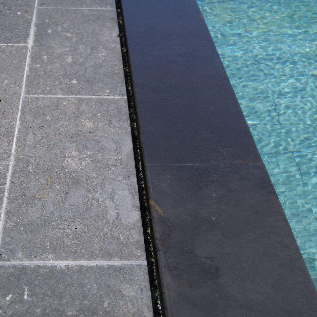 PUKA LAVA GREY Brushed Pool Coping - Hawaii Stone