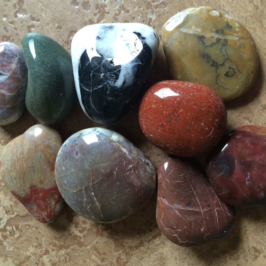 WATERFALL MIXED Polished Tumbled Garden Pebbles - Hawaii