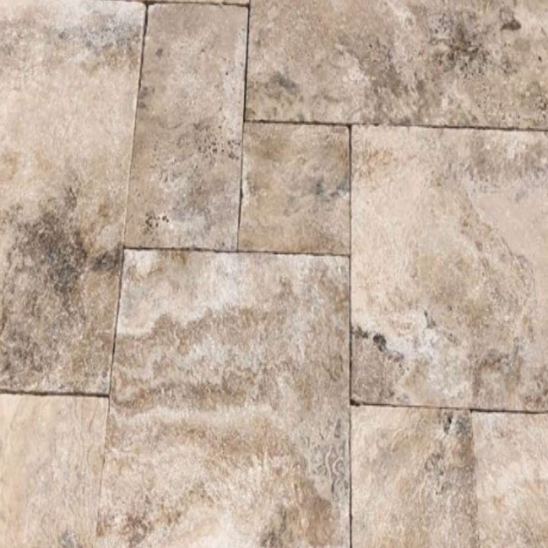 ALBERTINO BEIGE Brushed-Unfilled Tumbled Edge Paver - Hawaii