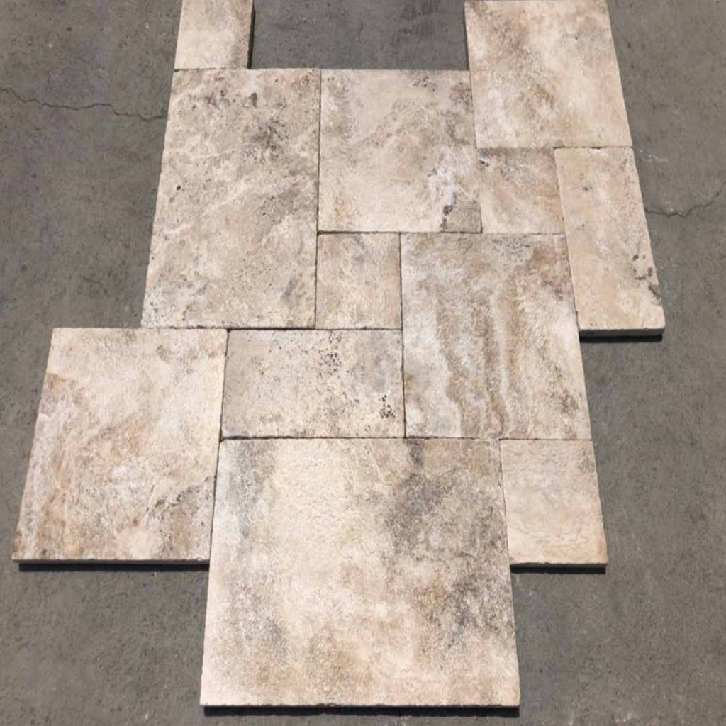ALBERTINO BEIGE Brushed-Unfilled Tumbled Edge Paver - Hawaii
