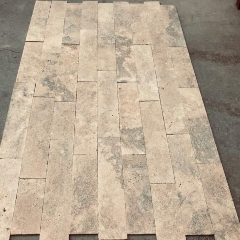 CHOCOLATE Travertine Sandblasted-BUF Tile - Hawaii Stone
