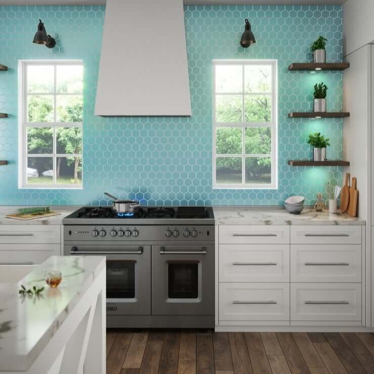 AZURE, ESSENTIALS 3" HEX - Hawaii Stone