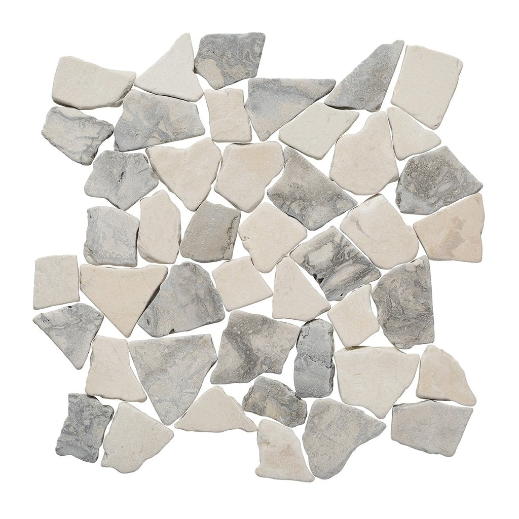 SWIRL GREY & BEIGE MARBLE, RANDOM TILE - Hawaii Stone
