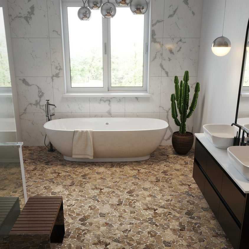 TAN MARBLE, RANDOM TILE - Hawaii Stone